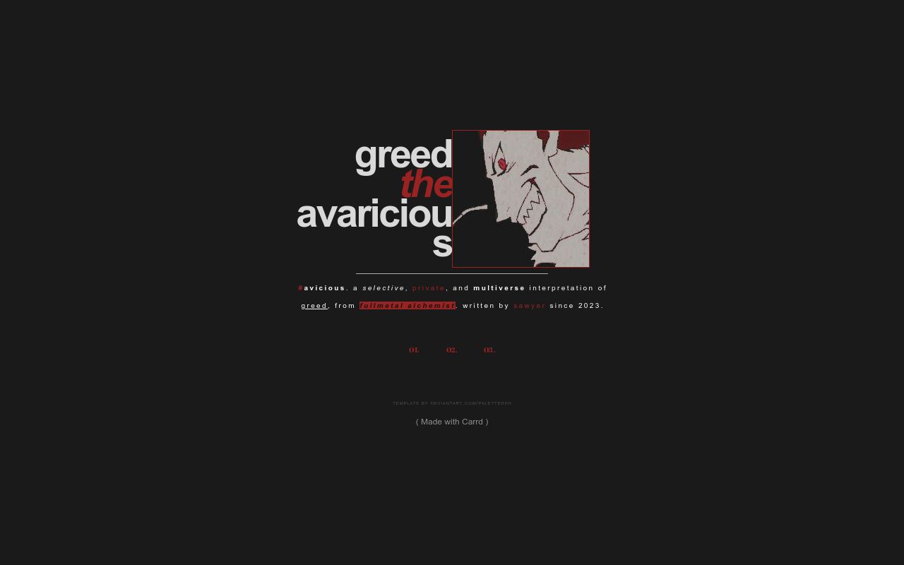 THEORY OF AVARICE
